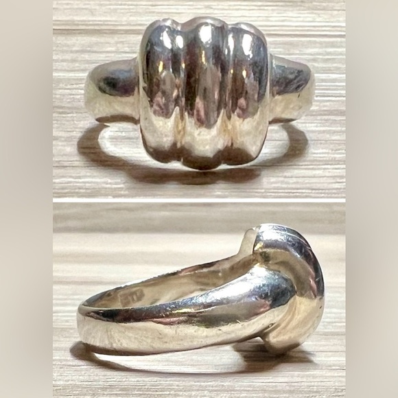 GSJ | Jewelry | Designer Signed Gsj Sterling Silver Modernist Puffy ...